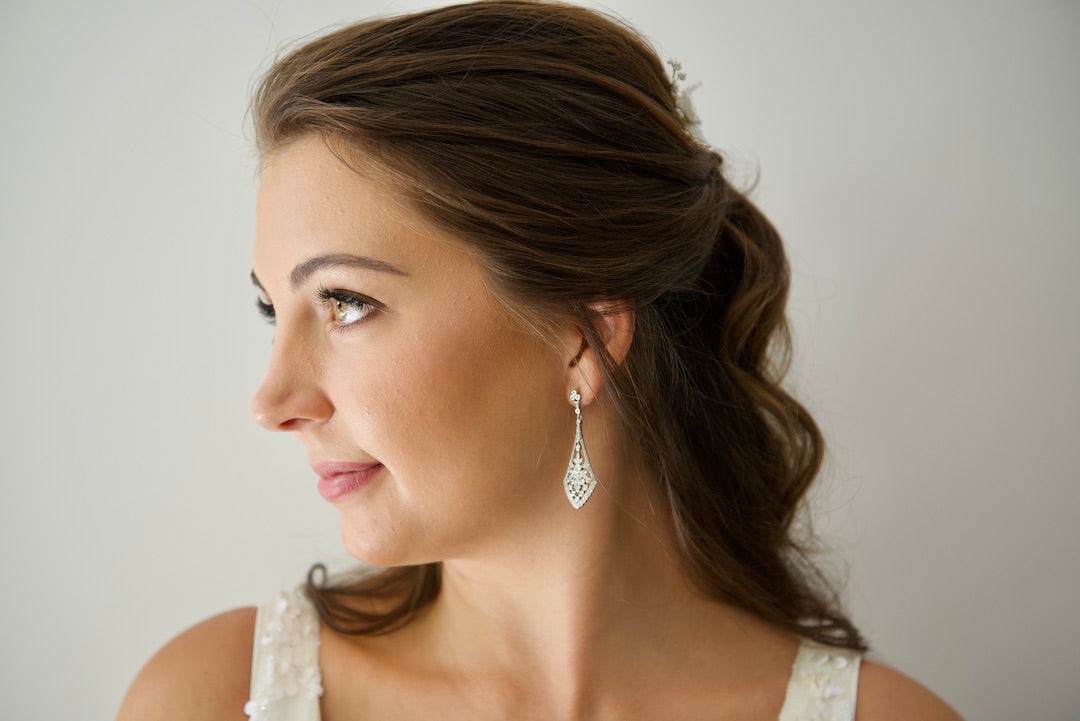 Izzy Art Deco Drop Earring - Silver – When Freddie met Lilly